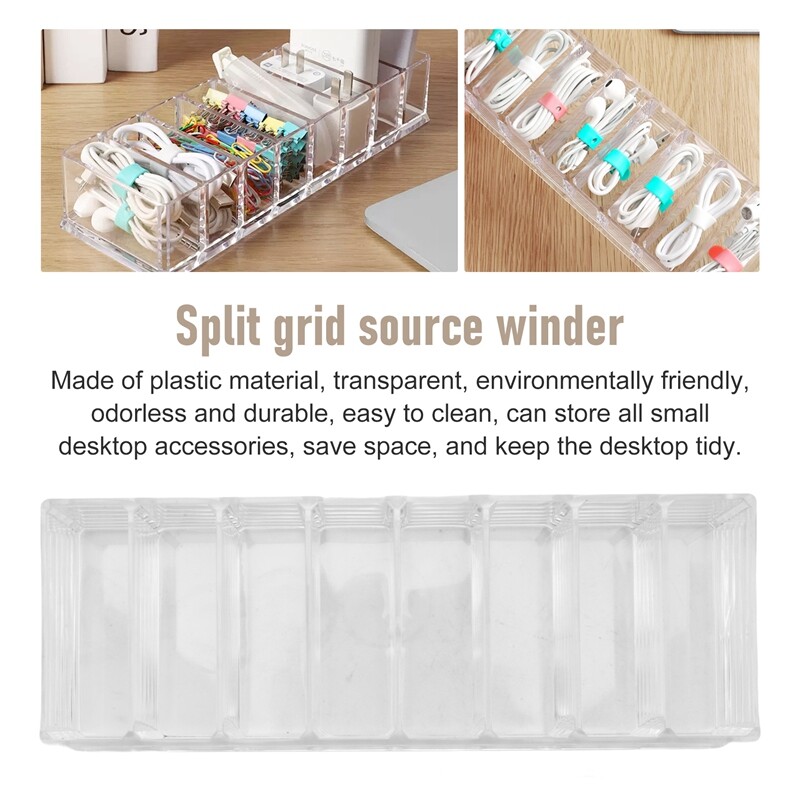 Plastic Cable Management Box 8 Compartments with 10 Cable Ties ...