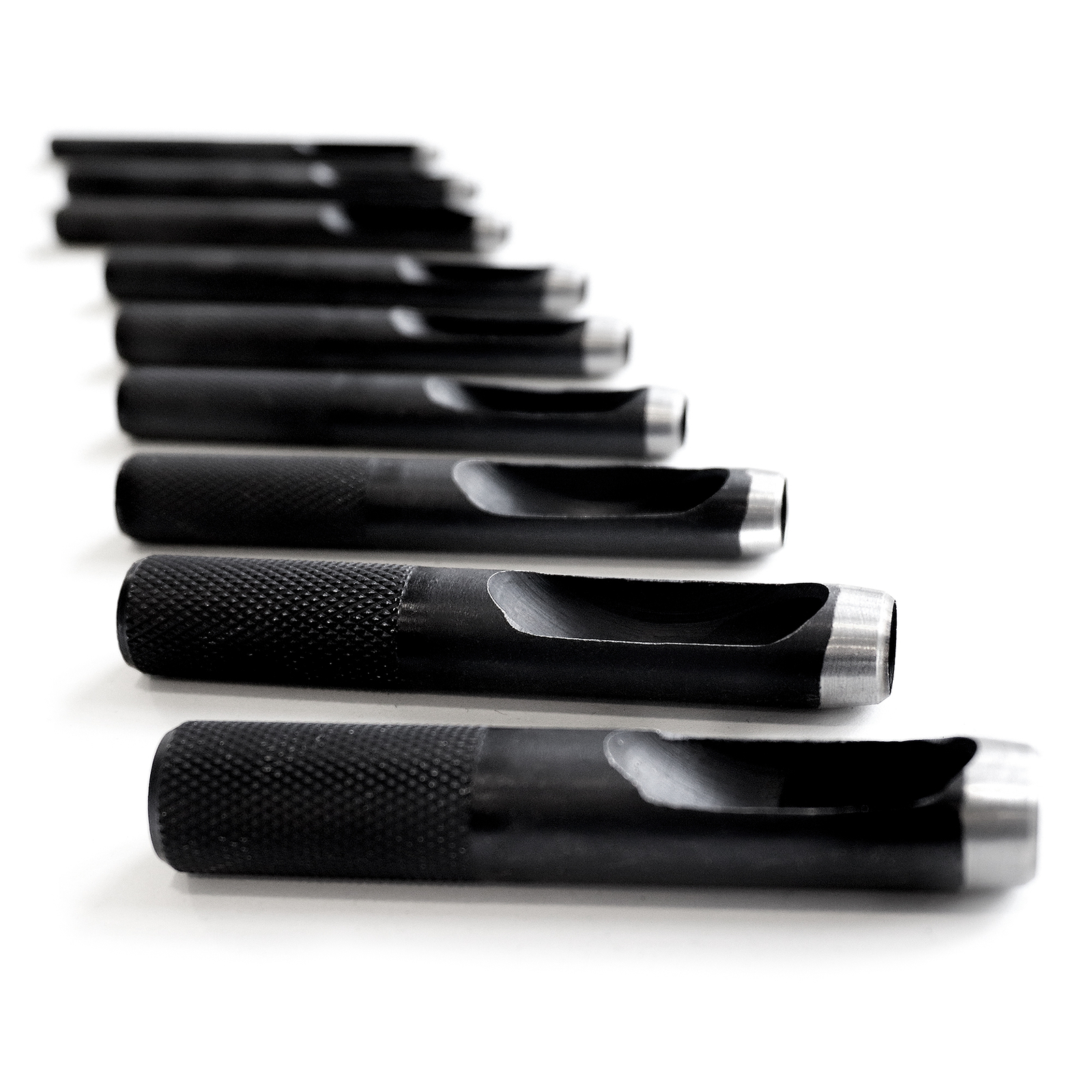 S&R Rund-Locheisen-Set 9-tlg, 3-14 mm, Lochstanzer, Lochpfeifen ...