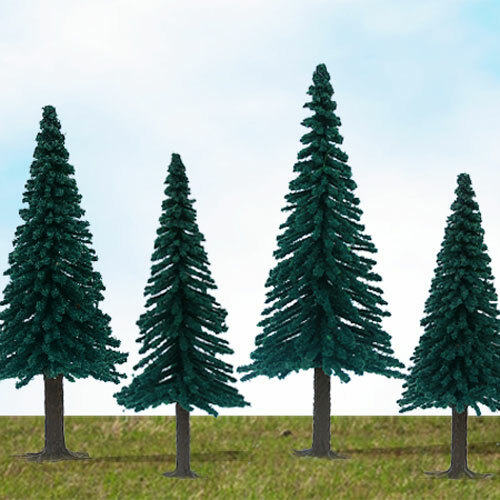 MP SCENERY 24 Scenic Pine Trees HO Scale Architectural Model Railroad ...