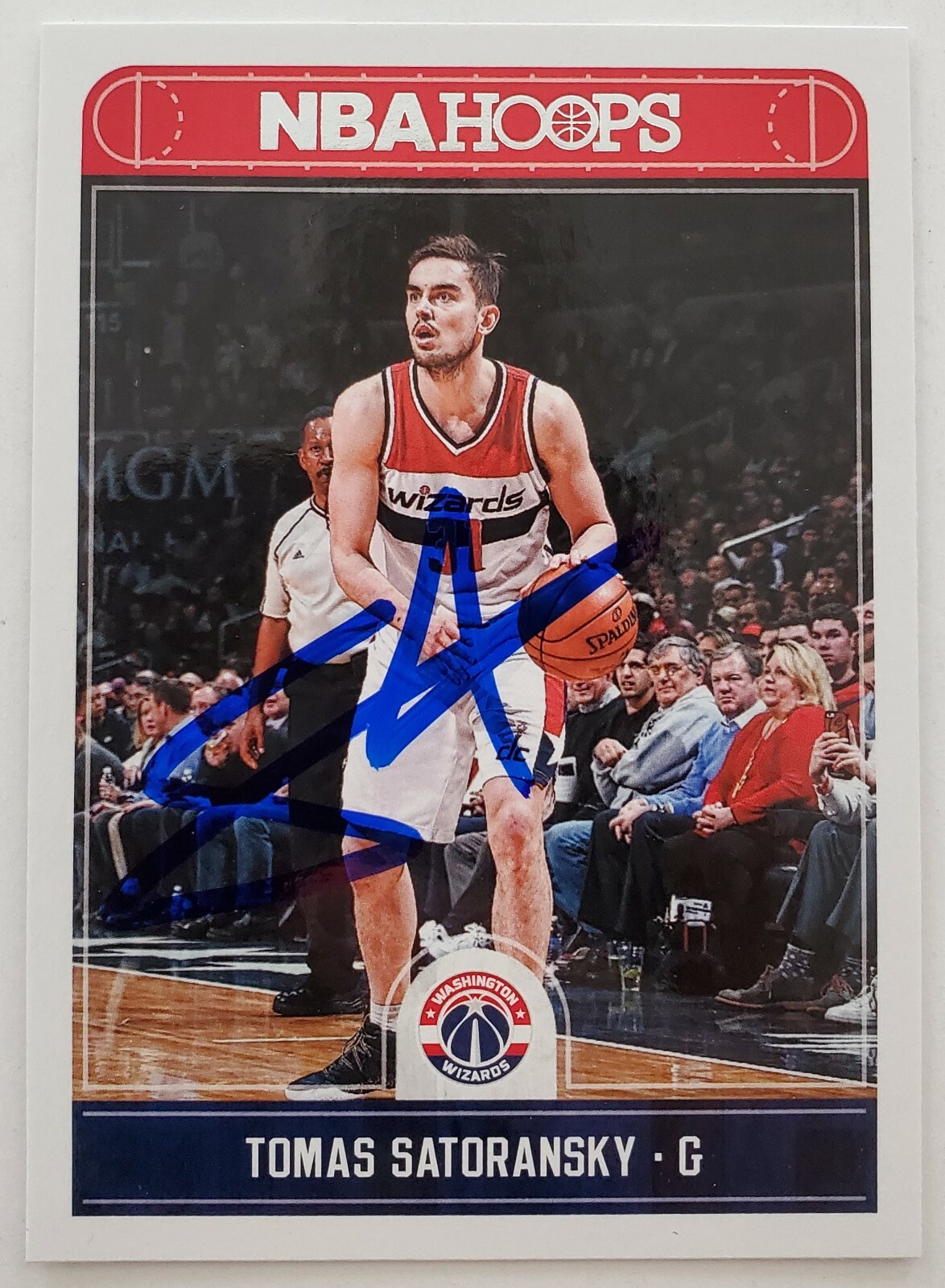 Tomas Satoransky Signed NBA Hoops #92 2017-18 Card Washington Wizards ...