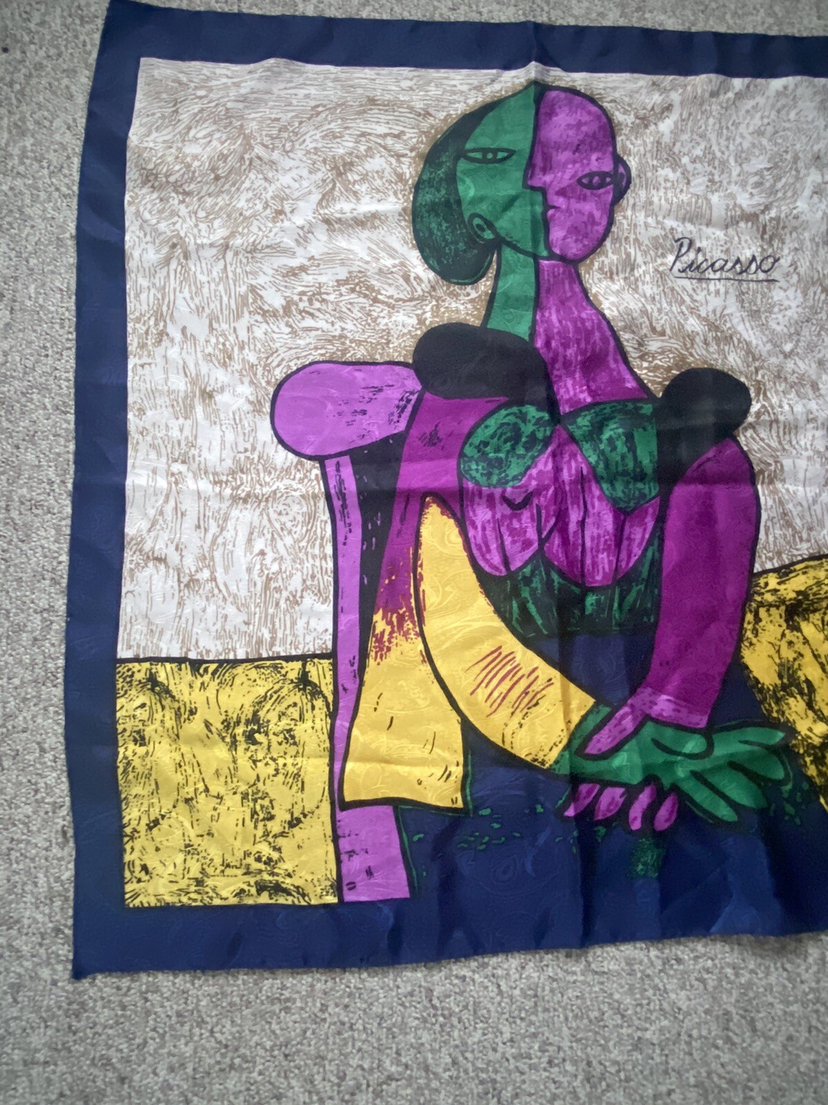 Pablo Picasso seated lady Silk Scarf. MILANO Gorgeous… - Gem