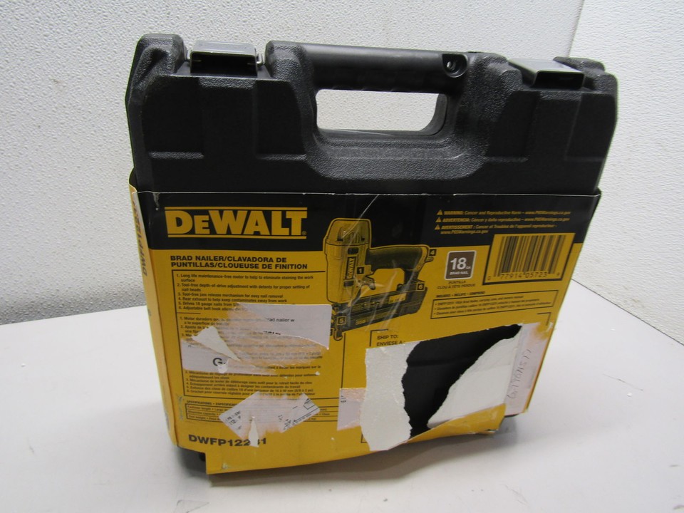 DeWalt DWFP12231 18 Gauge Pneumatic 2" Brad Nailer w/ Carrying Case | eBay