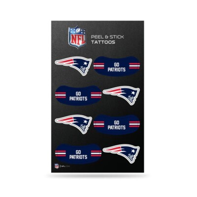 New England Patriots Eye Black Strips Licensed NFL Face Stickers ...