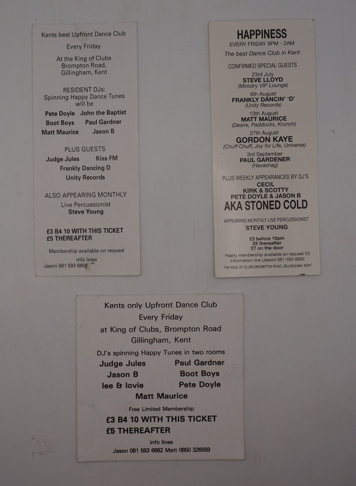 Rave Flyer-3 x Happiness flyers Gillingham Kent. Judge Jools. VGC- | eBay