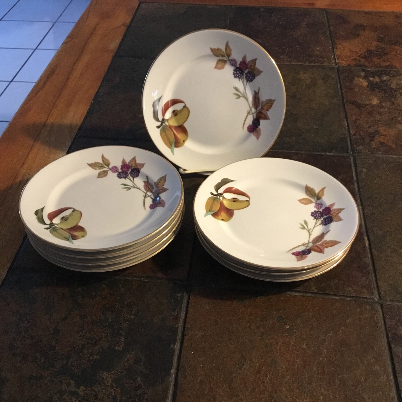 Royal Worcester Bread/Dessert Plates Evesham Pattern Made in England ...
