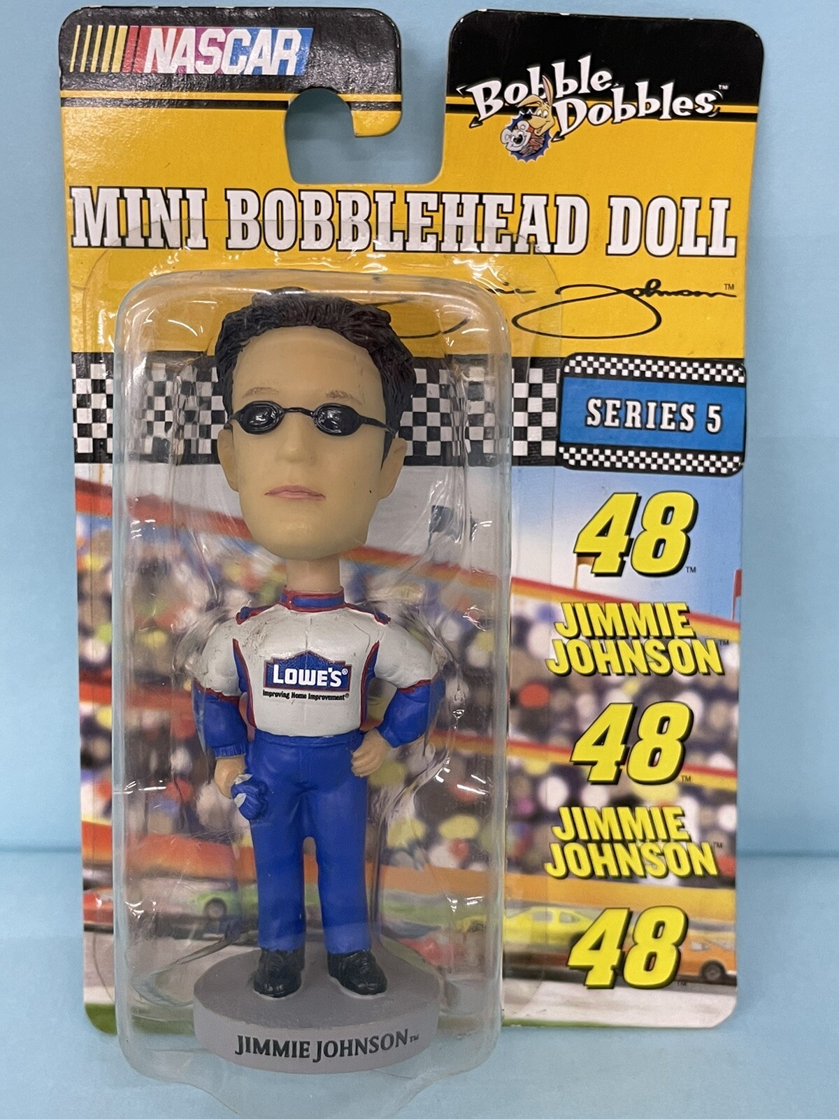 NASCAR Mini Bobblehead Doll Jimmie Johnson Series 5 Lowes #48 | eBay