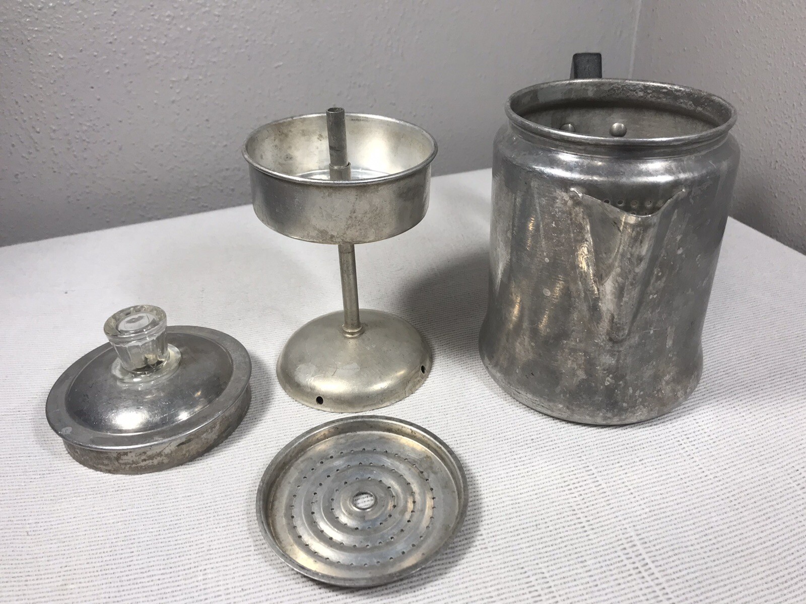 Vintage Walker Ware Aluminum Coffee Pot Percolator Camping Made In USA ...