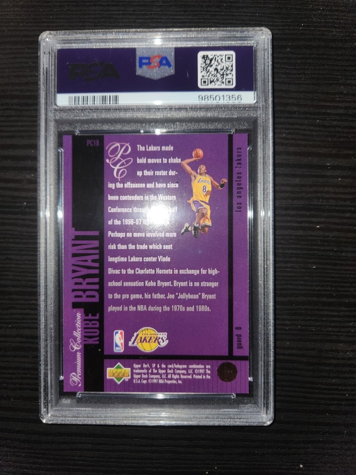 1996-97 SP Premium Collection Holoviews PC18 Kobe Bryant rookie RC PSA ...