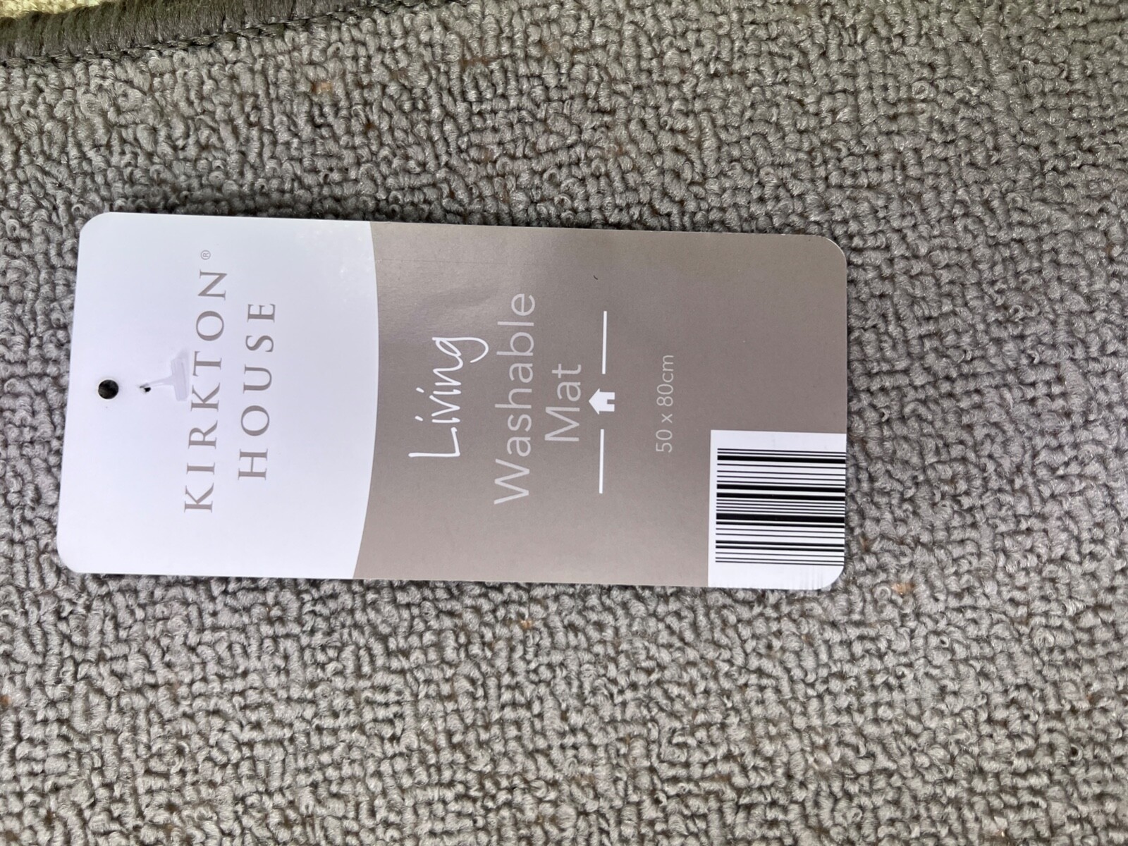 2 x KIRKTON HOUSE LIVING MATS GREY NON SLIP WASHABLE DOOR MAT RUG 50CM ...