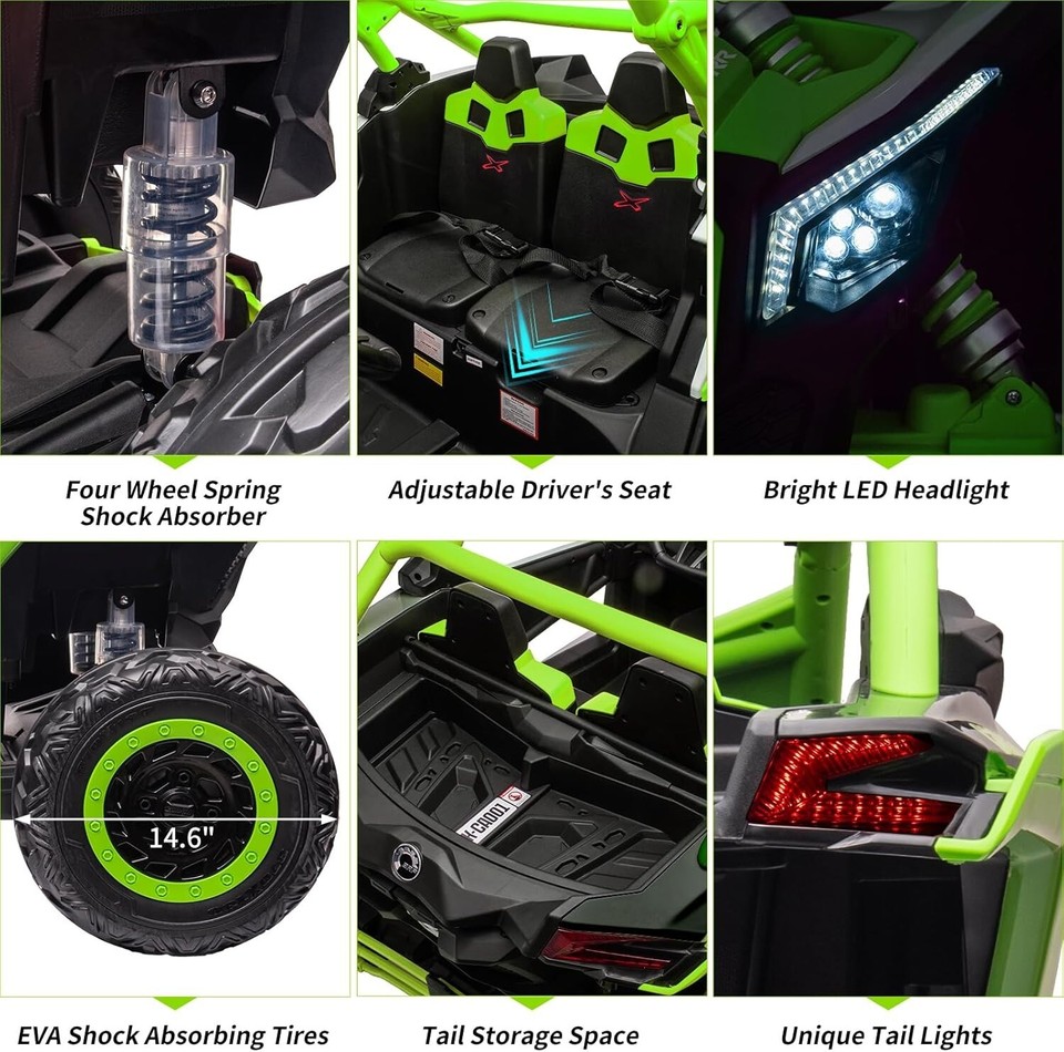 48V Kid Ride On UTV 2 Seater Electric 4WD Car Truck W/ 800W Motor ...