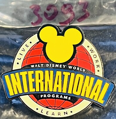 WDW Walt Disney International Programs Mickey Mouse Icon Globe Circle ...
