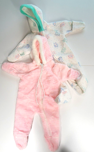 Vintage Lot 2 Cuddle Time Bundles Hooded Pram Suit Footed Pajamas Baby 0-6 Month | eBay