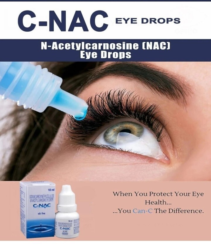 C-NAC Eye Drops For Cataract, N-Acetylcarnosine 10 ML SIZE! NAC PACK OF ...
