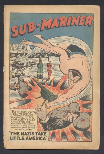 Daring Comics #9 - 1944 - Timely Comics - COVERLESS - Human Torch - Sub ...