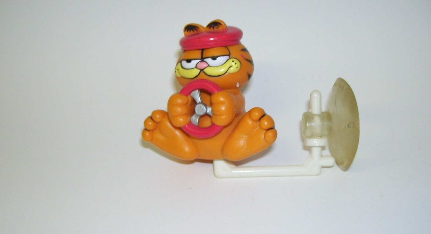 Garfield Figure Driving With Suction Cup 1981 | eBay