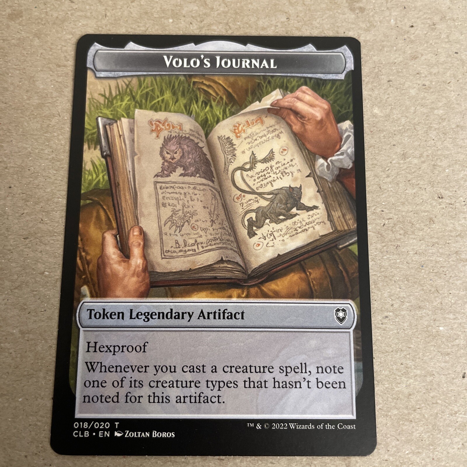 Volvo’s Journal Token - Commander Legends Baldur’s Gate CLB - MtG - NM ...