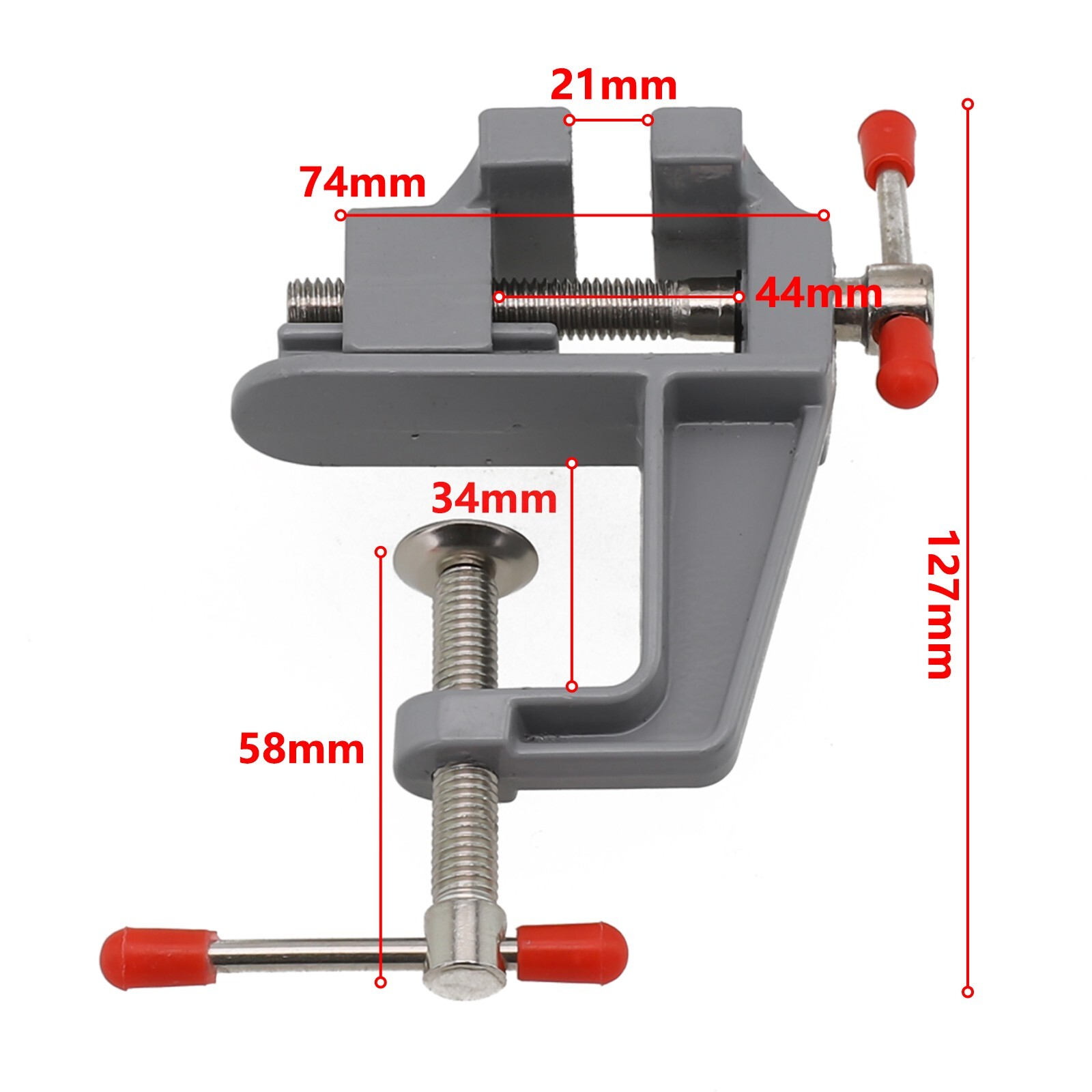 1-1/2 Inches Aluminum Alloy Mini Bench Vise Table Swivel Clamp Vice DIY ...