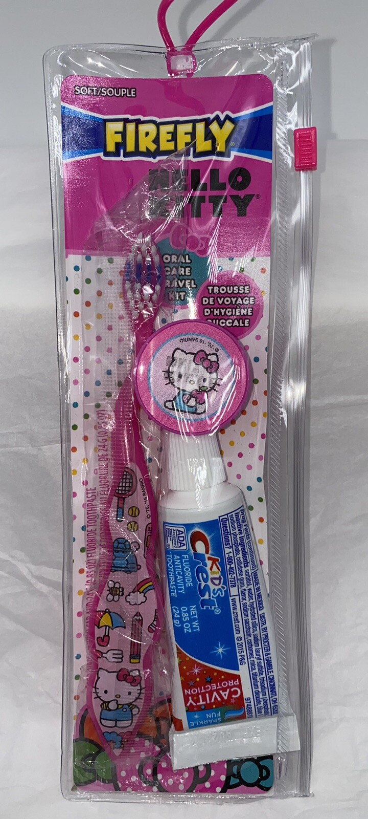 HELLO KITTY Kids Soft Toothbrush Toothpaste Travel Kit NEW Blue, Pink ...