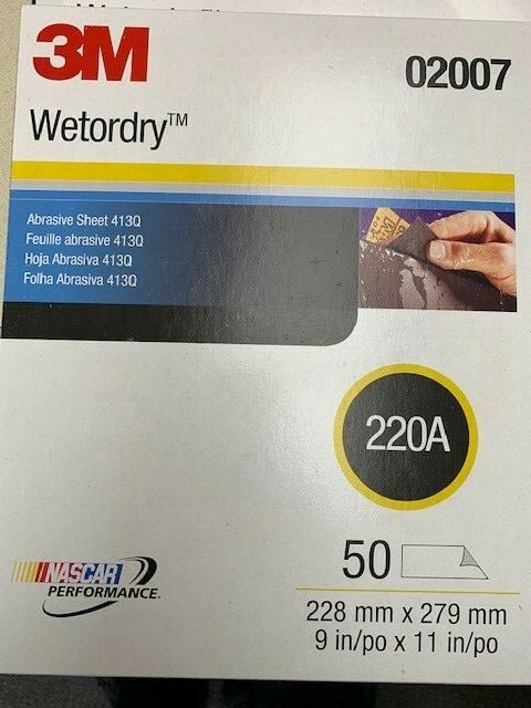 9 X 11 SAND PAPER SHEETS WET OR DRY 3M 413Q PICK 220 240 320 360 400 ...