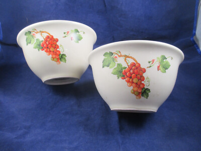 Vintage two Teleflora Bowl Red Grapes and Leaves Pattern Made In ...