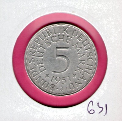 Germany 5 silver mark 1951 J * 11,20 g SILVER Silber nice quality | eBay