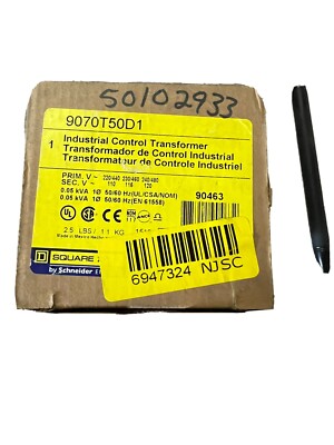 SQUARE D 9070T50D1 Industrial Control Transformer NEW IN BOX | eBay