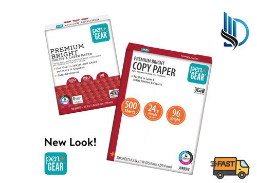 Premium Bright Paper, 8.5" X 11", 96 Bright, White, 24 Lb., 1 Ream (50 ...