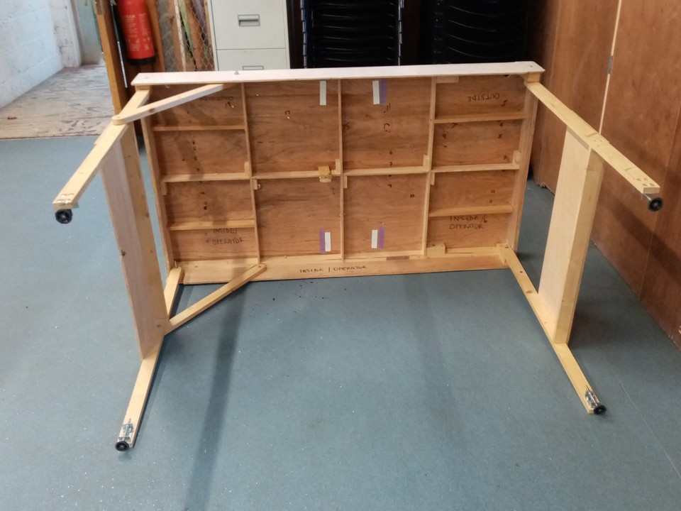 MODEL RAILWAY BASEBOARDS X3 ASSEMBLED WITH LEGS & HEIGHT ADJUSTERS 9MM ...