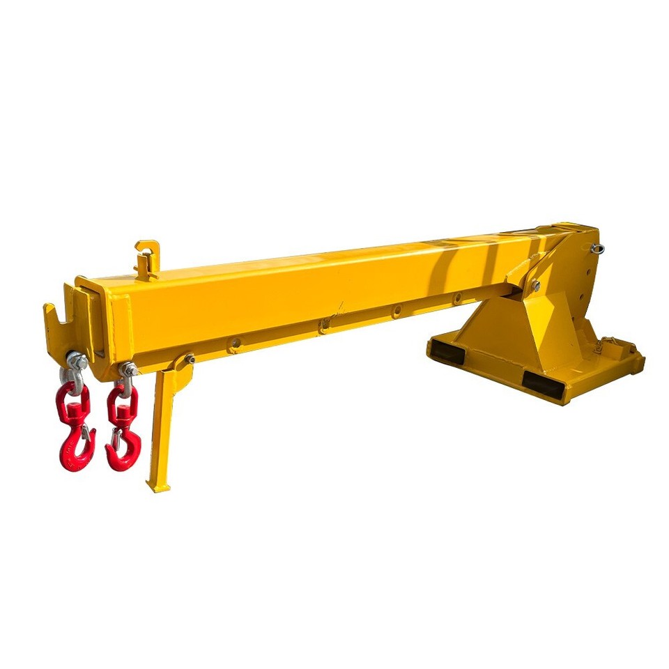 2T Mobile Crane Lifting Hoist Truss Jib Boom Hook Forklift Adjustable ...