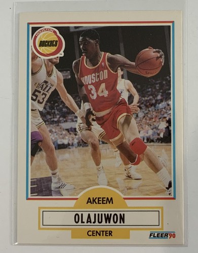 1990-91 Fleer #73 Hakeem Olajuwon NBA Basketball Card Akeem | eBay