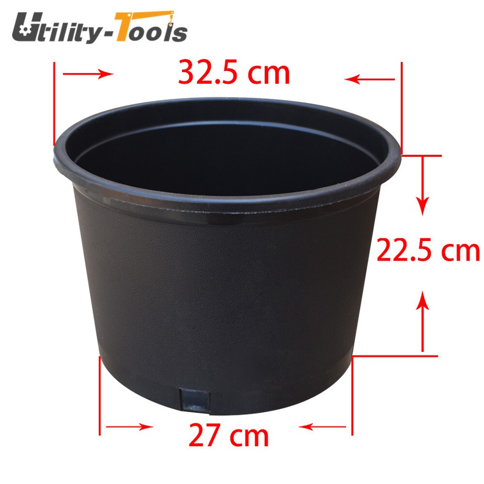 10X 5gallon Squat Heavy Duty Premium Plastic Nursery Plant Container ...