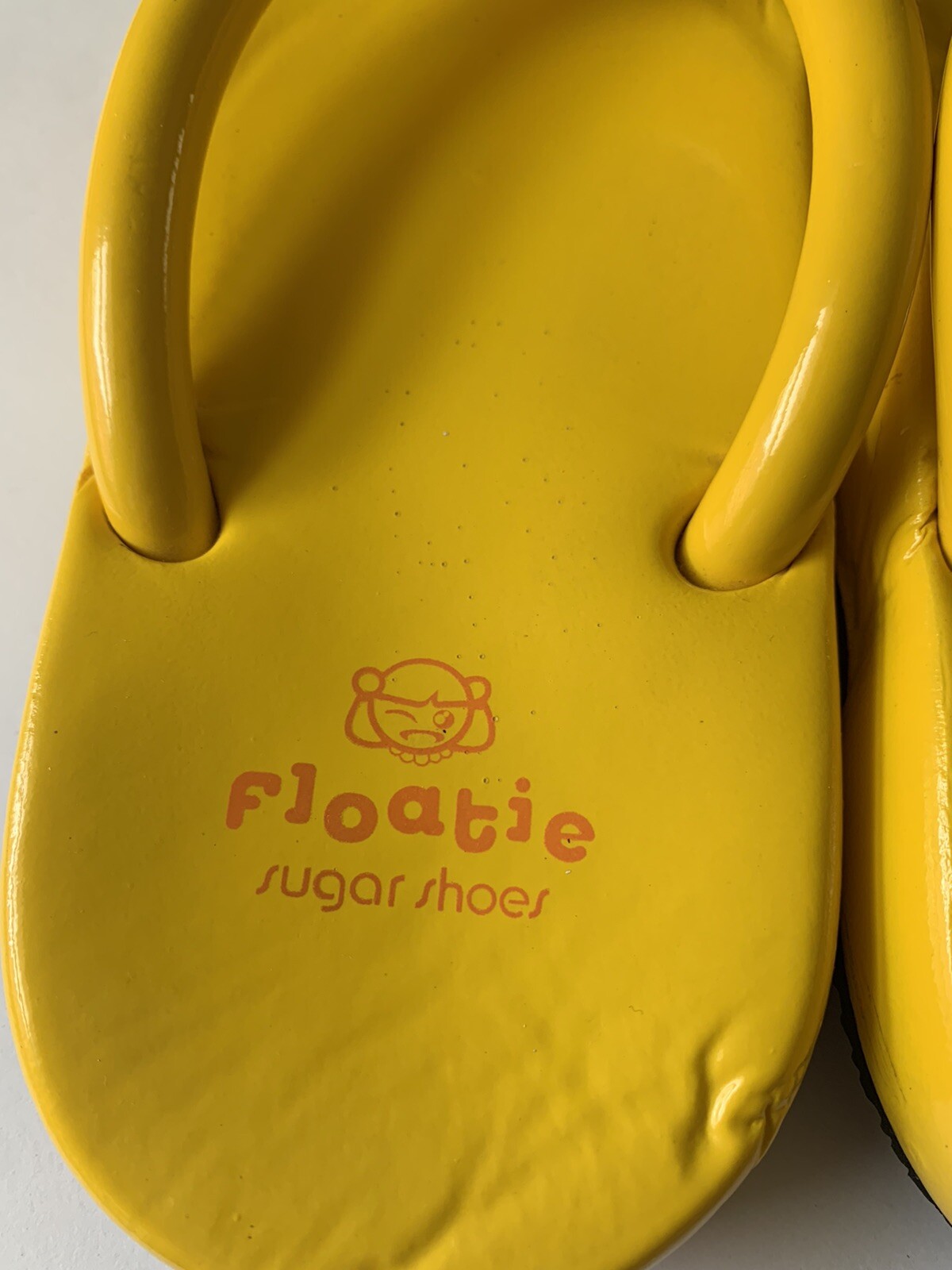 VTG Floatie Sugar Shoes Yellow Floating Flip Flops 90s Y2K Womens 5/6 ...