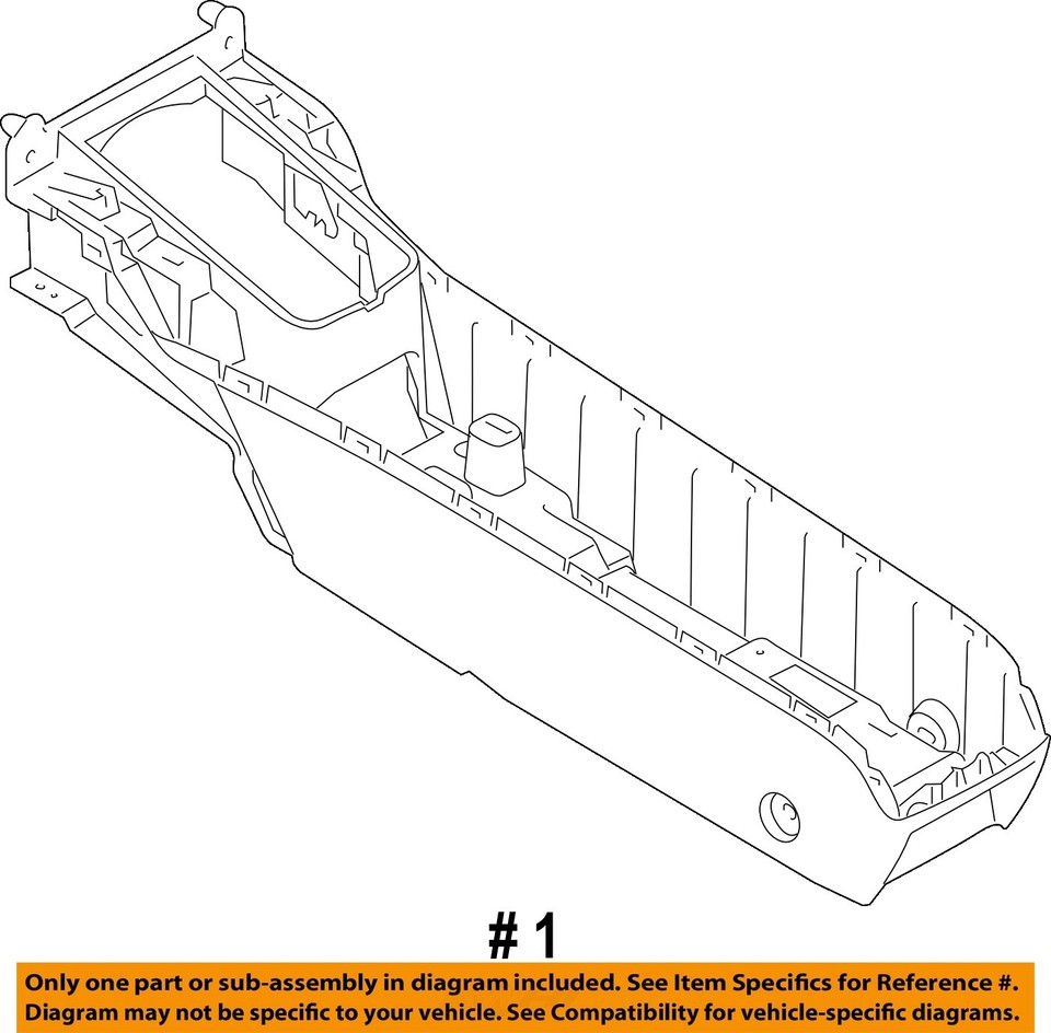FORD OEM 11-13 Fiesta Console Center Console-Console Base ...