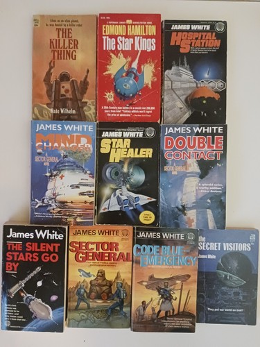 10 Science Fiction Paperback Book Lot James White The Secret Visitors ...