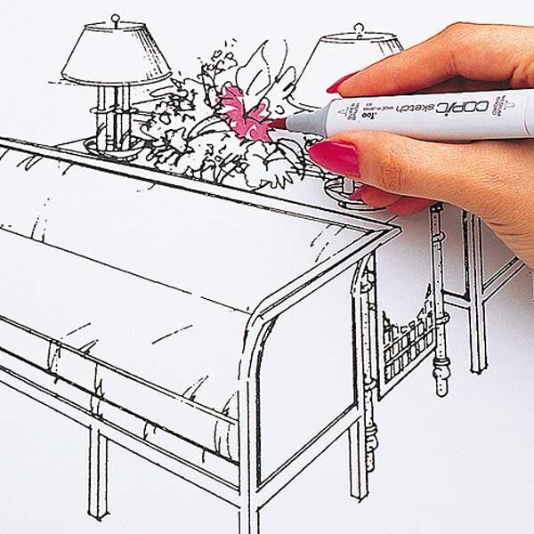 Copic Sketch YG01 green bice Layoutmarker mit Pinsel- und Keilspitze ...