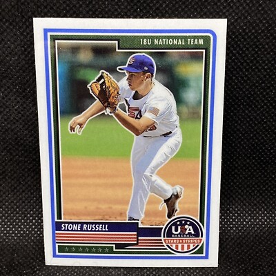 2023 Panini Stars & Stripes Stone Russell USA 18U National Team Rookie ...