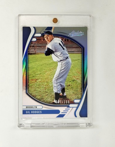 MINT RAINBOW FOIL #/ED Gil Hodges 2022 Absolute Baseball # 3 Brooklyn ...