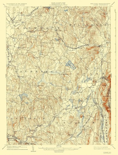 Topographical Map - Copake New York Massachetts Quad - USGS 1904 - 23 x ...