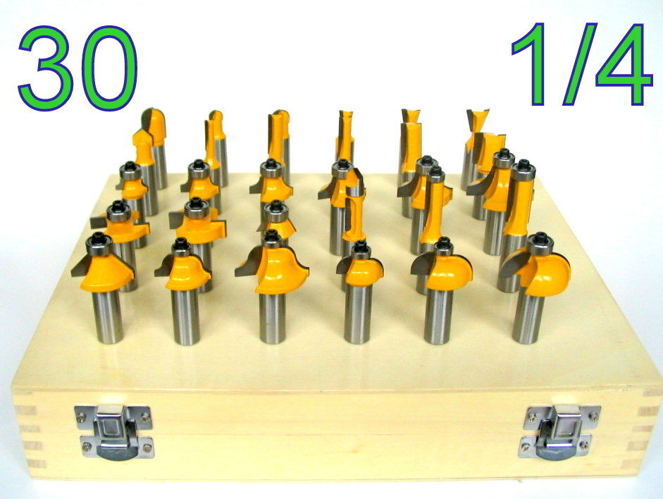 30 pc 1/4 Shank Carbide tipped Router Bit Set sct-888 | eBay