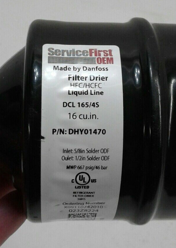 Danfoss+Service+First+OEM+Filter+Drier+HFC%2FHCFC+Liquid+Line+DCL+165 ...