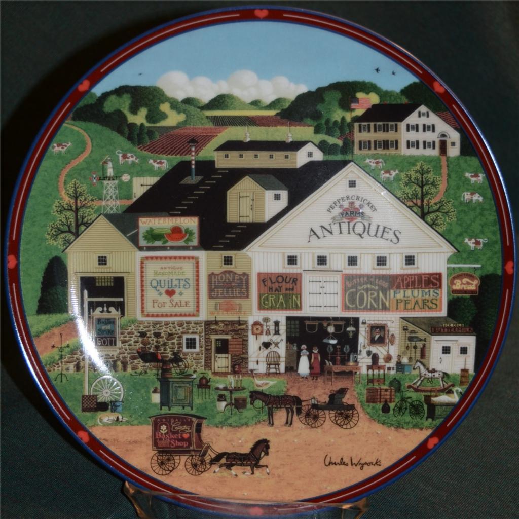 Bradford Ex/Charles Wysocki LtdEd Plate: PEPPERCRICKET FARM ...