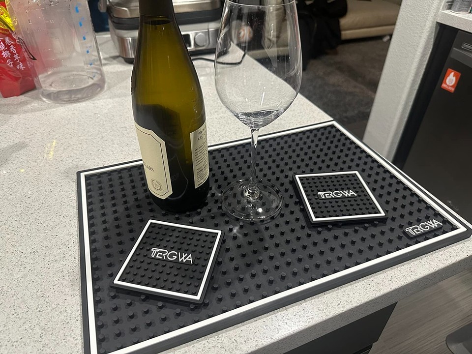 Bar Mat 18 x 12-inch - Pack of 2-1 cm Thick, Non-Slip Bar Mats for ...