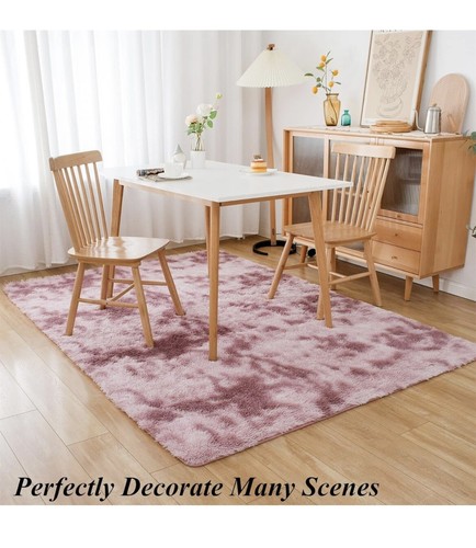 Fluffy Bedroom Rug Soft Shaggy Plush Carpet 4X6 ft Shag Velvet ...