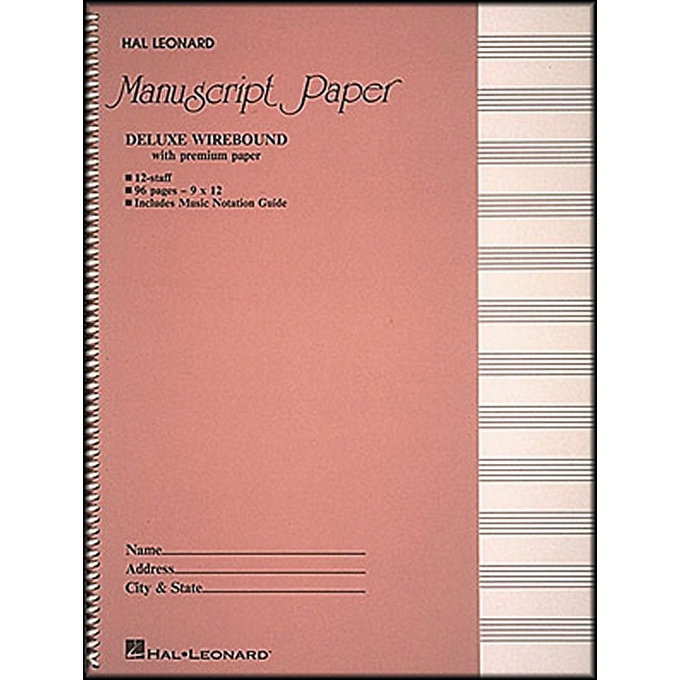 Hal Leonard Deluxe Wirebound Premium Manuscript Paper | eBay