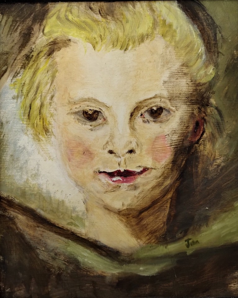 1909 Augustus John Original Oil Painting of Son Robin - Peter Paul ...