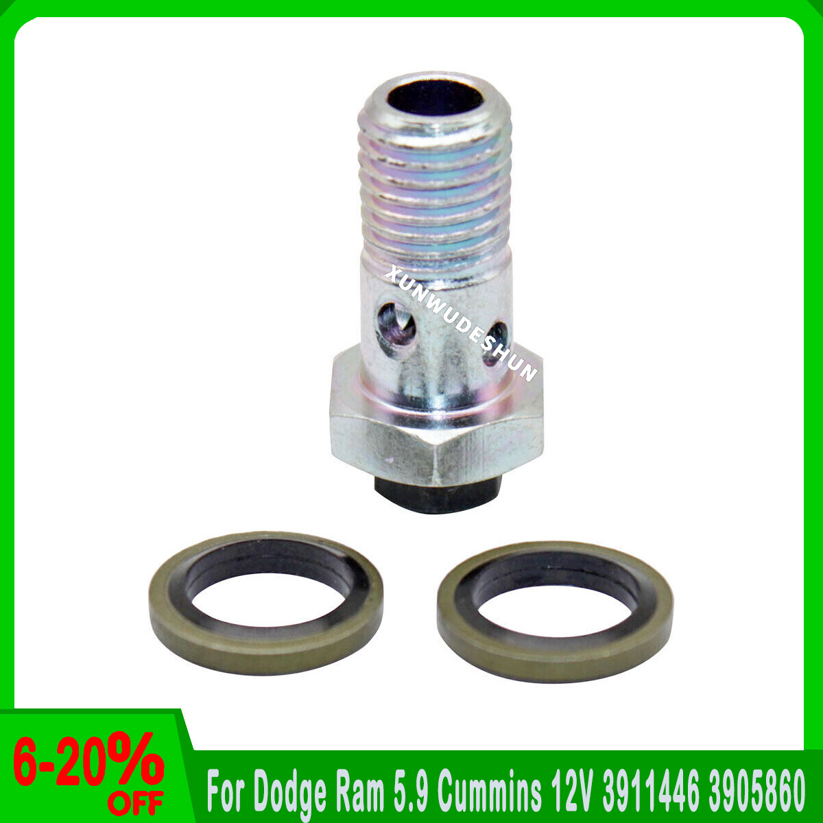 Banjo Bolt Fuel Filter Joint Tube For Dodge Ram 5.9 Cummins 12V 3911446 ...