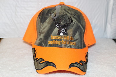 DEER HUNTERS WILL DO ANYTHING FOR A BUCK HUNTING BASEBALL CAP HAT ...