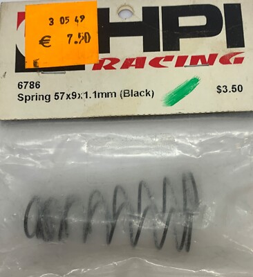 Spring 57x9x1.1mm black 6786 HPI Racing | eBay