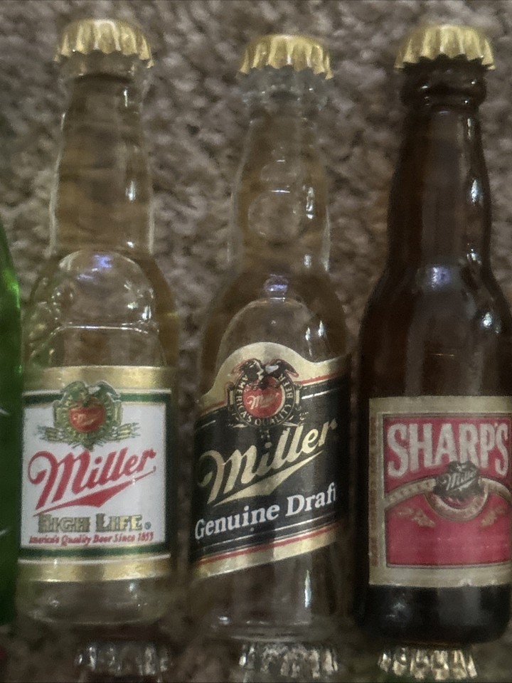 Vintage Glass Mini Soda Bottle Lot Pepsi Miller Coke RC Fanta Yoo Hoo ...