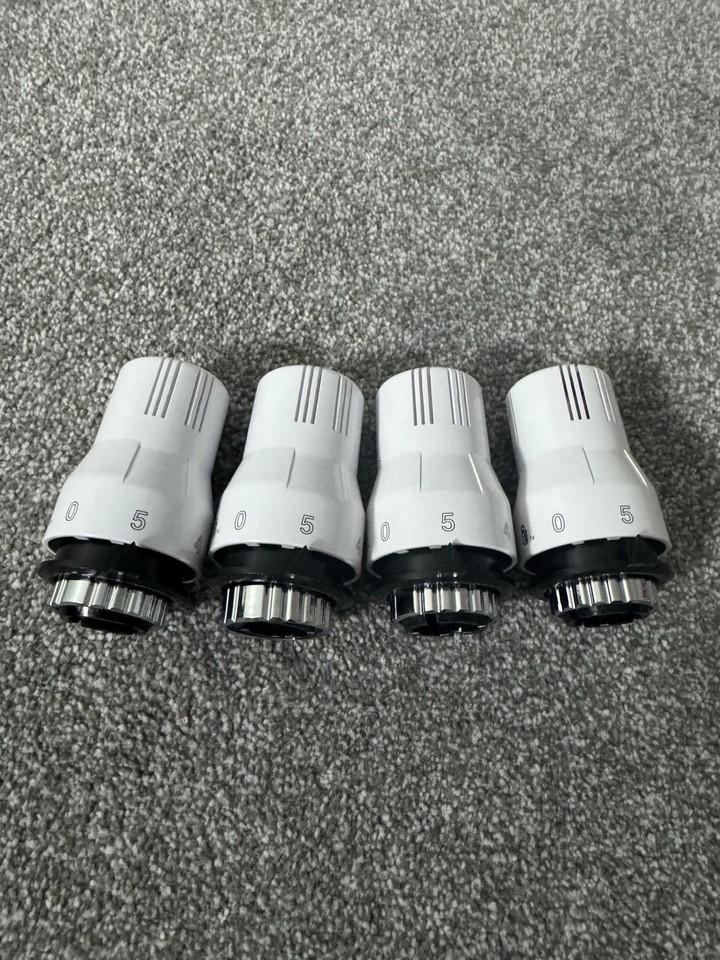 4 Thermostat Head TRV Radiator Thermostatic Heater Control Head Heating ...
